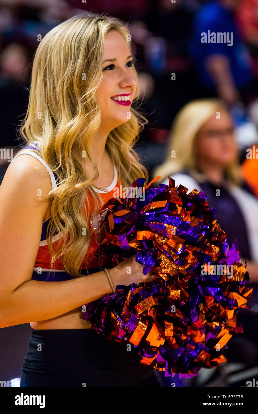 Clemson Rally Cat during the NCAA basketball game between Boston ...
