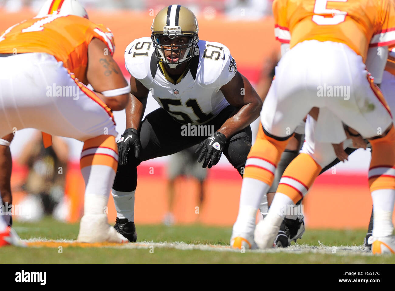 Tampa, FL, USA. 21st Oct, 2012. New Orleans Saints linebacker Jonathan ...