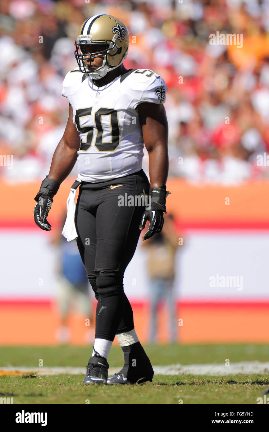 Tampa, FL, USA. 21st Oct, 2012. New Orleans Saints middle linebacker ...