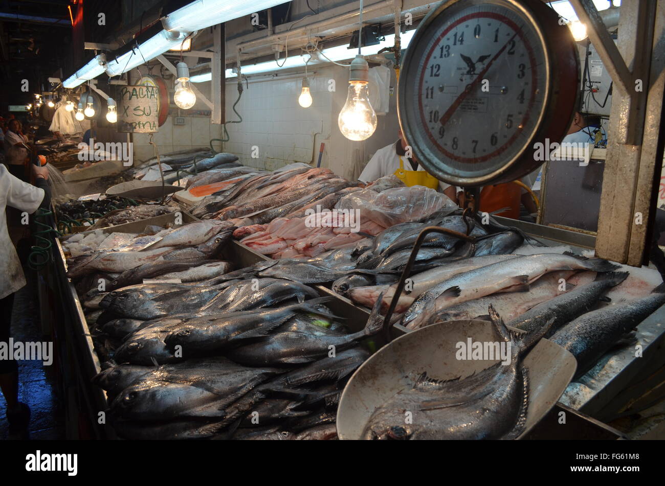 Mercado Central de Santiago, Chile. Large market selling a huge ...