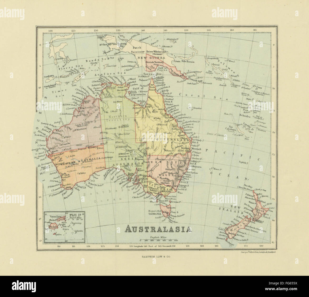 Australasia historical map hi-res stock photography and images - Alamy