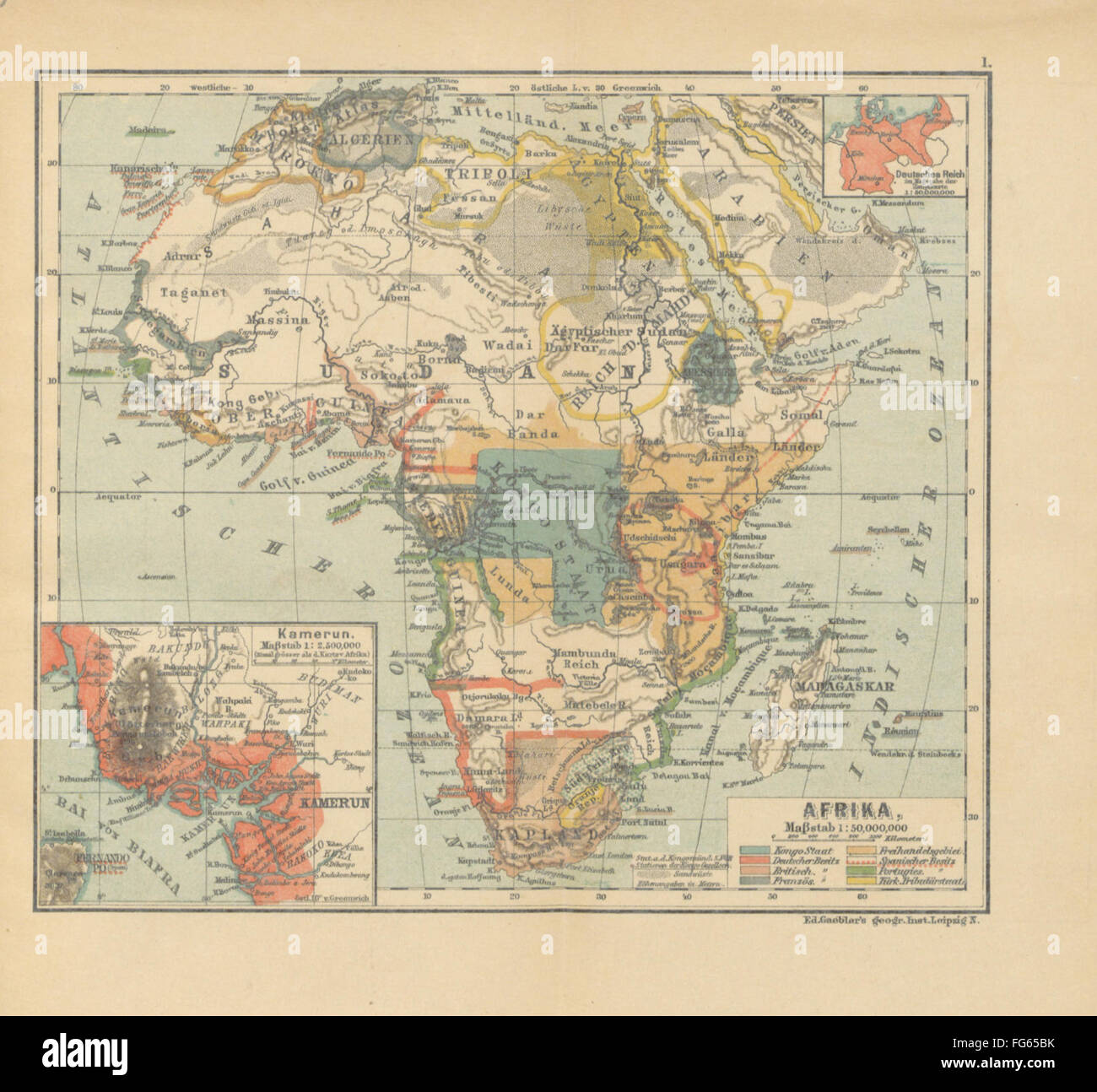 *Die deutschen Kolonien* describes the German colonies, covering both ...