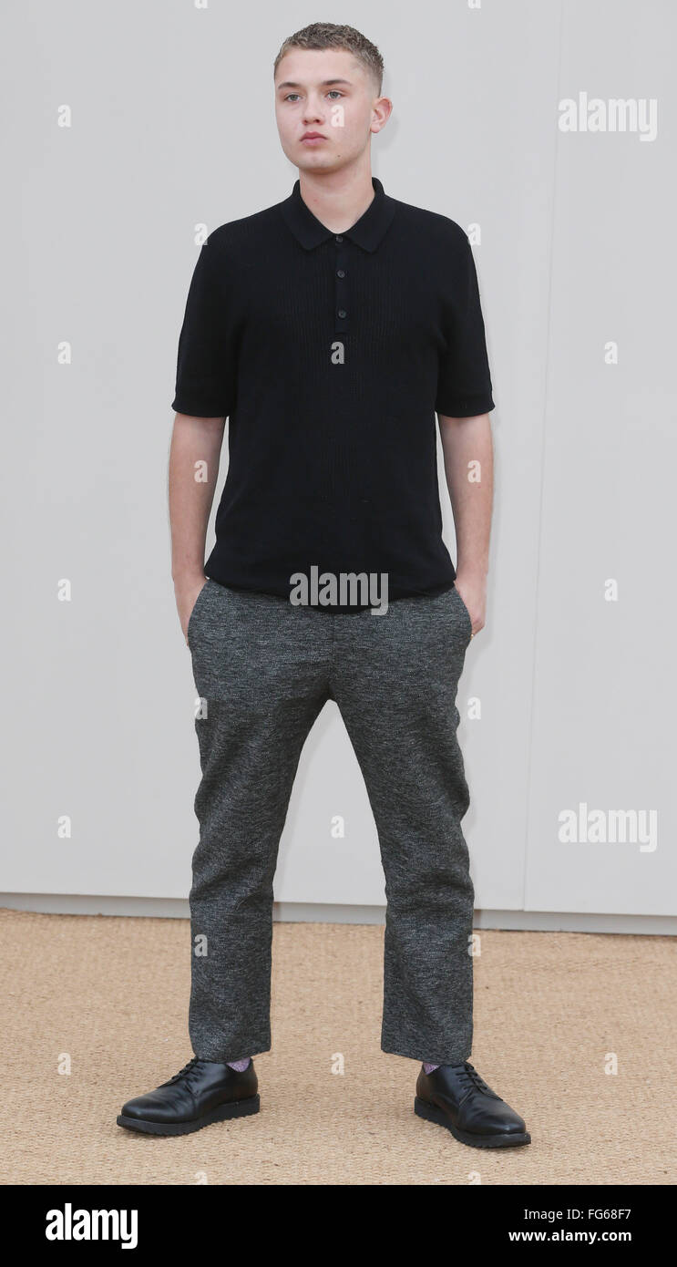 LCM Autumn/Winter 2016 - Burberry - Arrivals Featuring: Rafferty Law ...