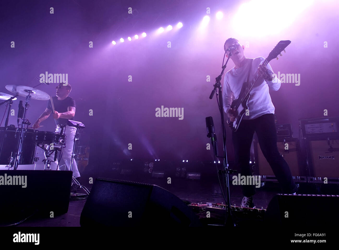 Punk duo 'Slaves' performing live on stage at the O2 ABC in Glasgow ...