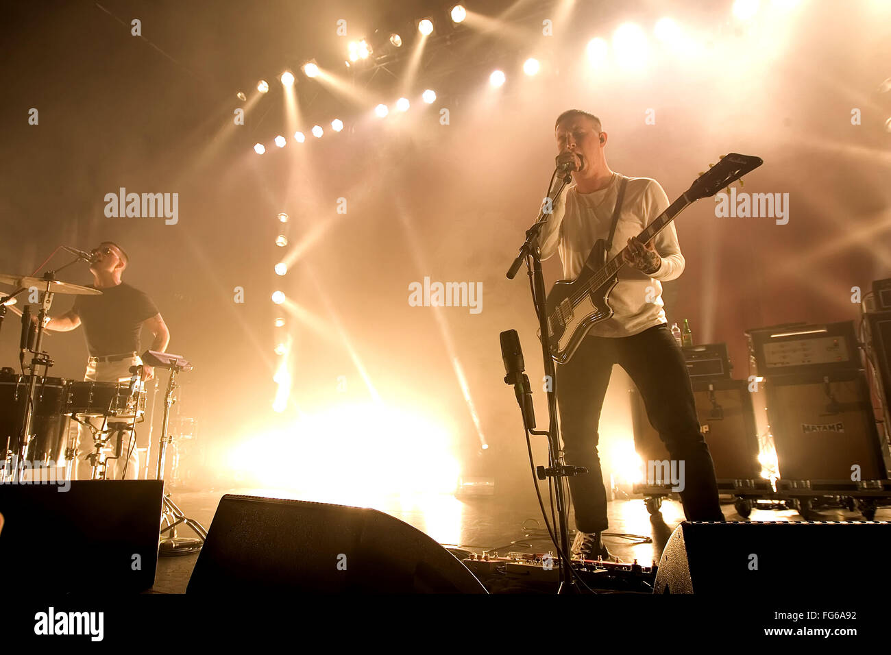 Punk duo 'Slaves' performing live on stage at the O2 ABC in Glasgow ...