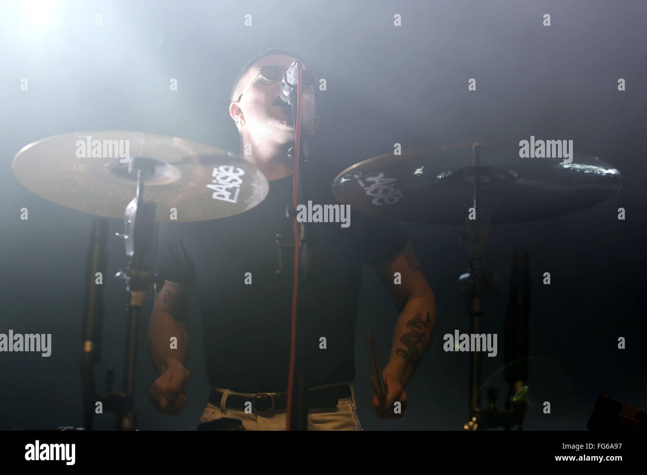 Punk duo 'Slaves' performing live on stage at the O2 ABC in Glasgow ...