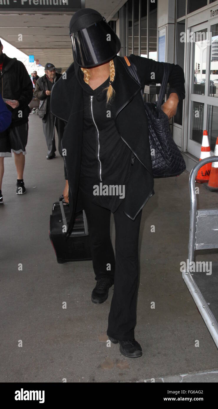 Laverne Cox departs on a flight from Los Angeles International Airport ...