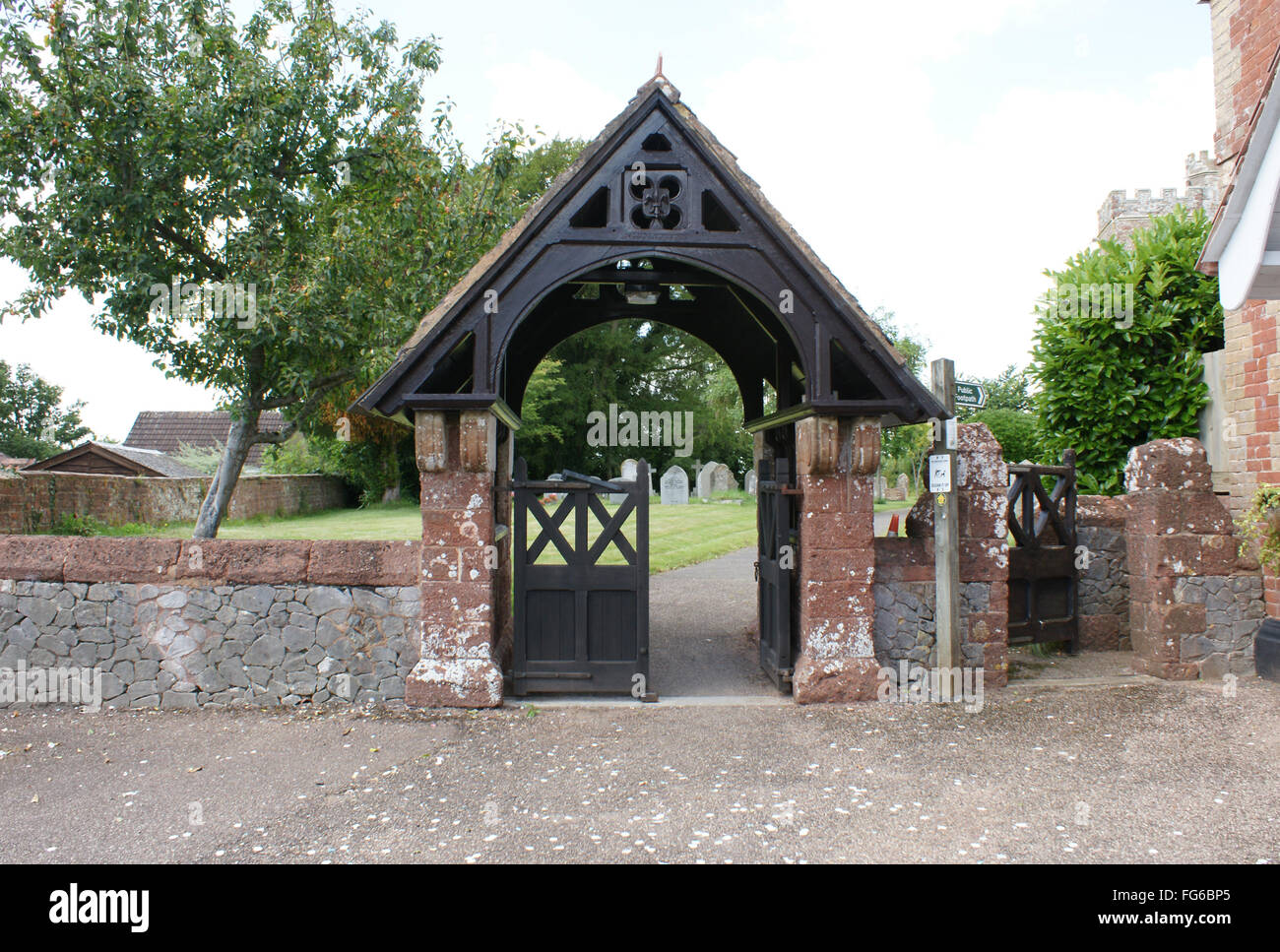 a typical lynch gate, in England Stock Photo - Alamy