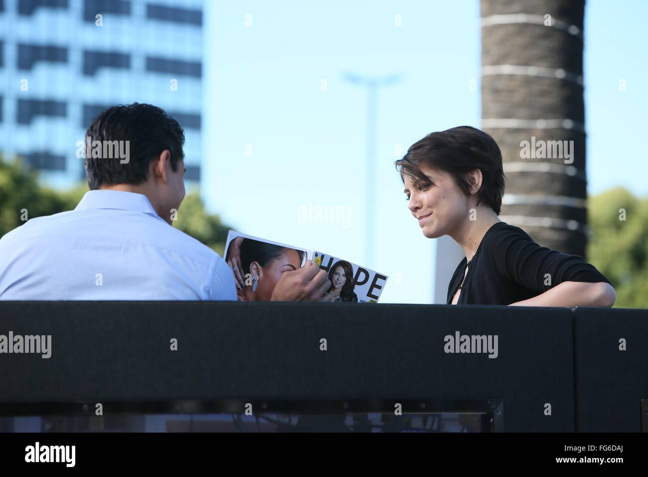 Lauren Cohan seen at Universal Studios where she was interviewed by ...