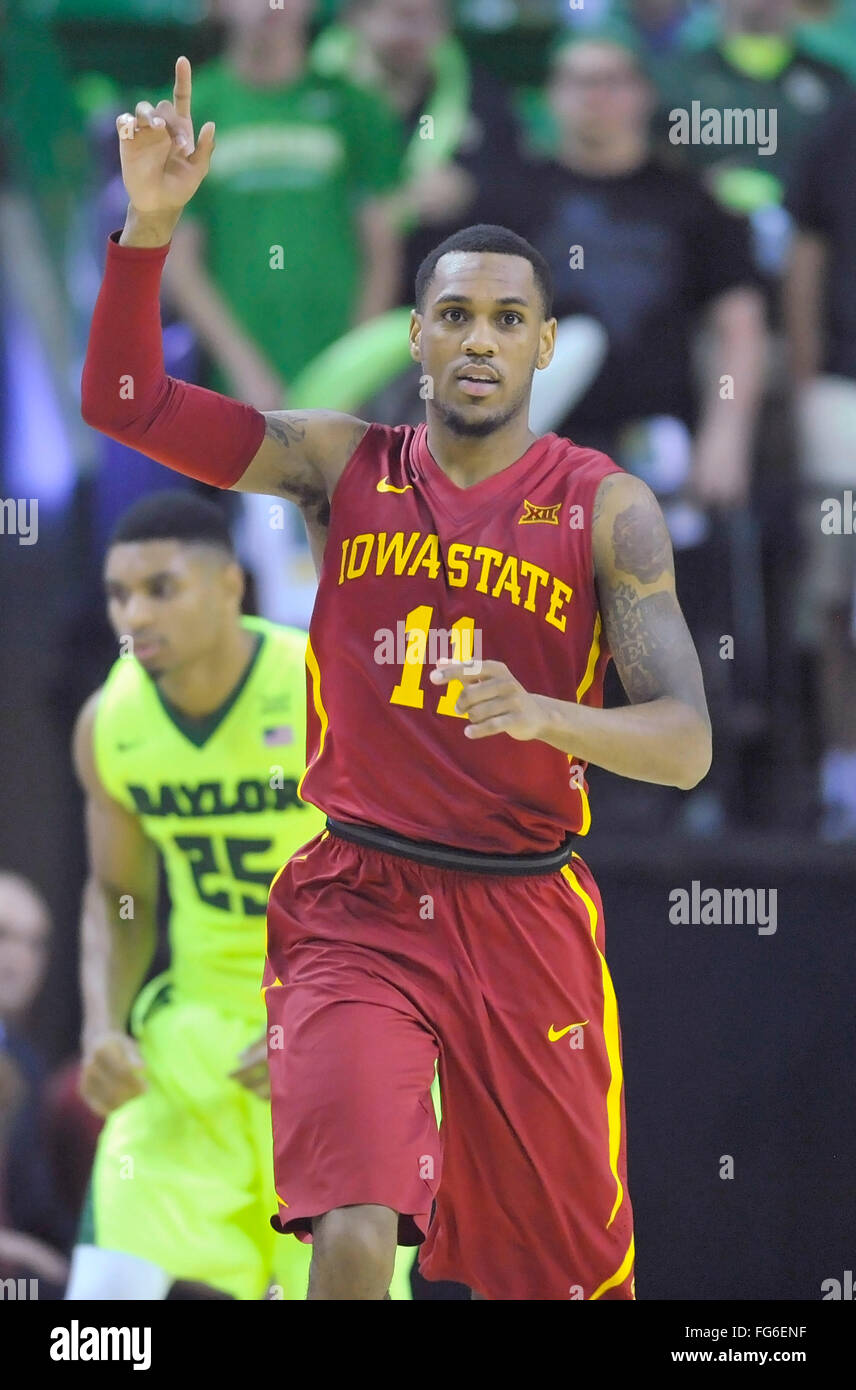 February 16, 2016: Iowa State guard Monte Morris celebrates after an ...