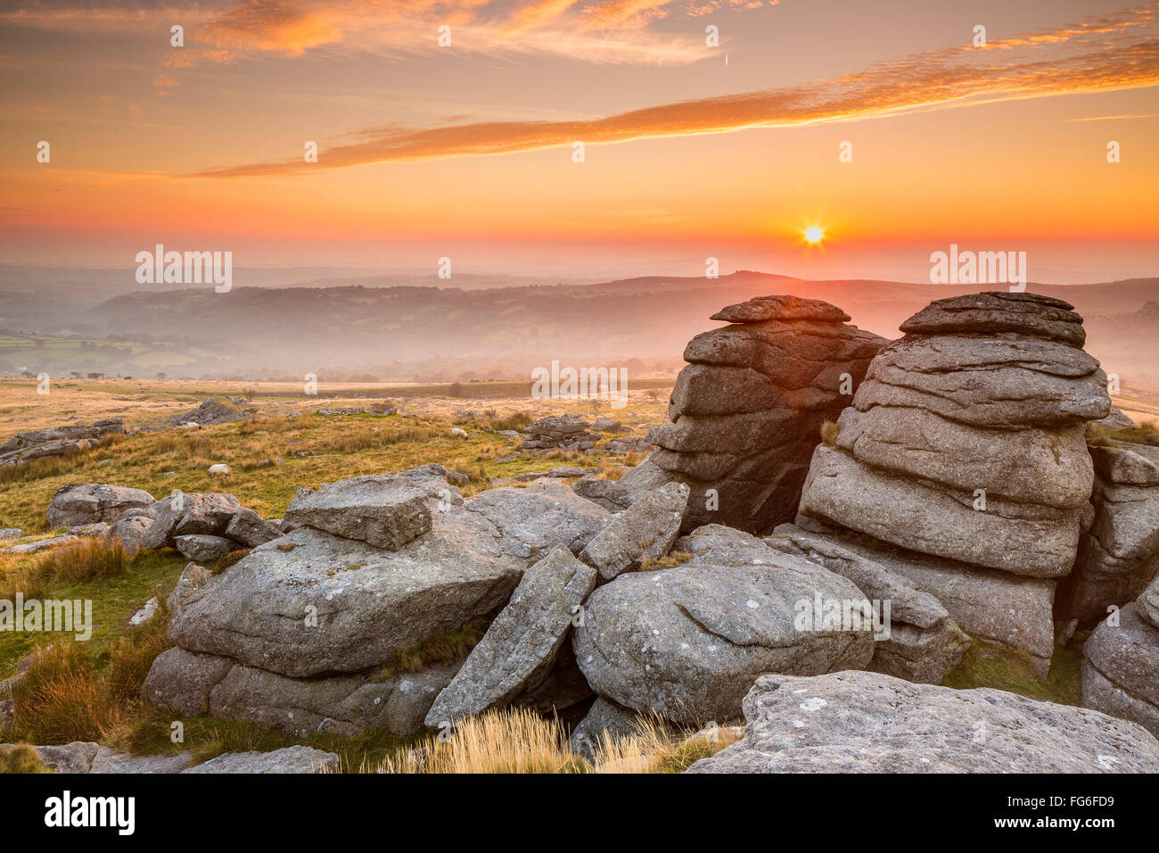 King's Tor, Dartmoor National Park, Merrivale near Princetown, Devon ...