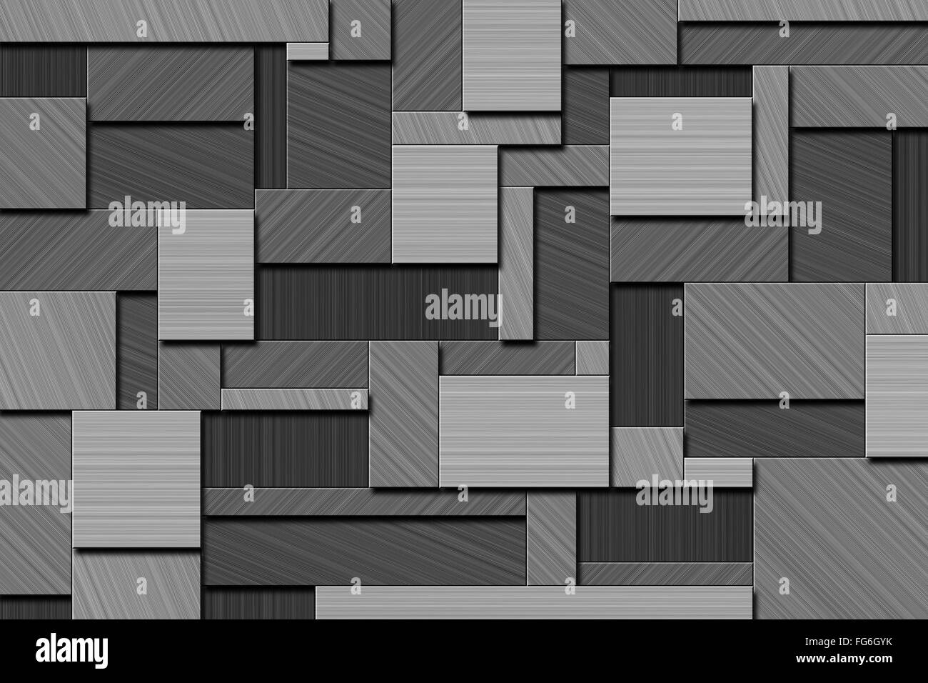 A Cubist Abstract Background with Squares and Brushed Metal Texture ...