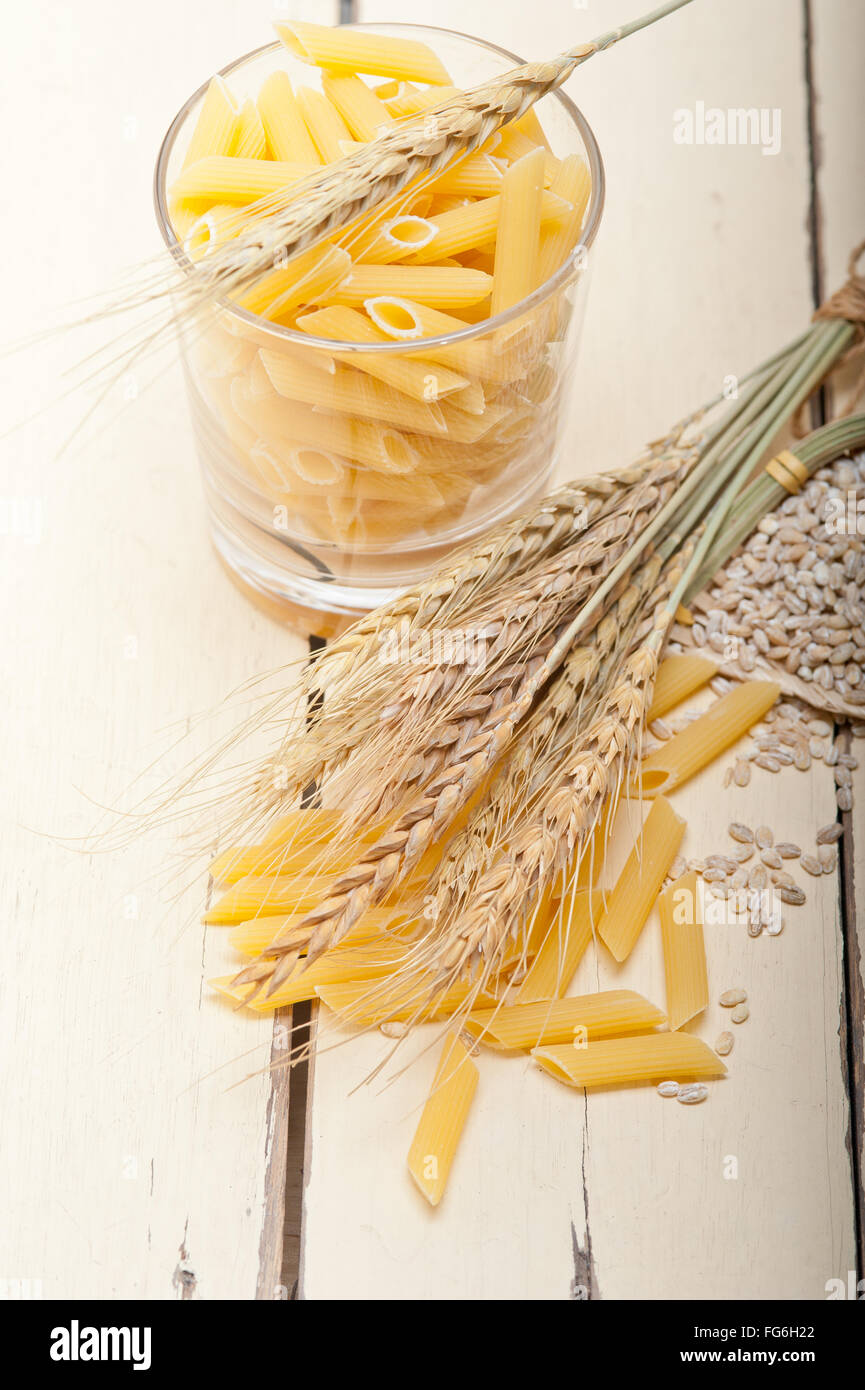 short Italian pasta penne with durum wheat grains Stock Photo - Alamy