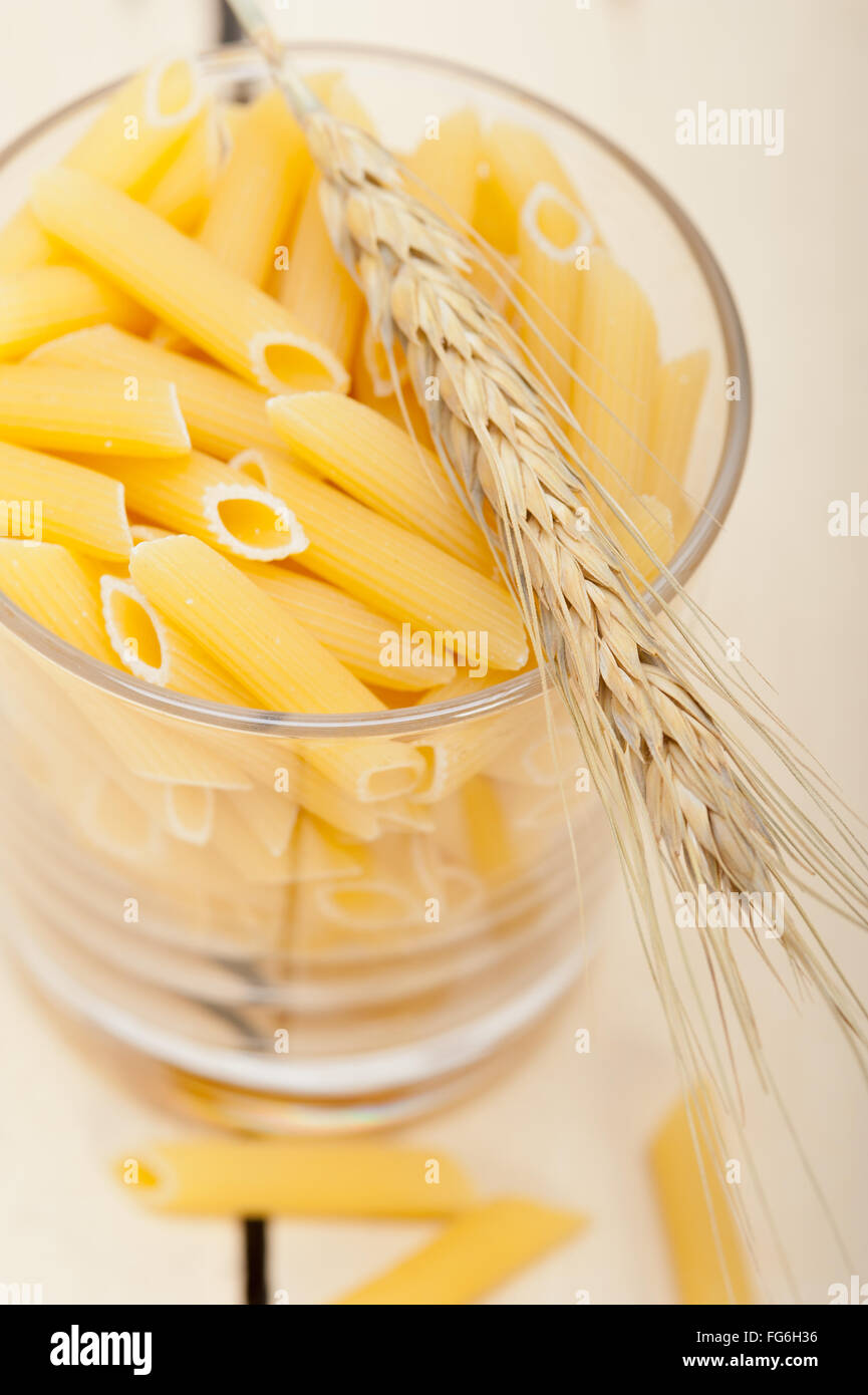 short Italian pasta penne with durum wheat grains Stock Photo - Alamy