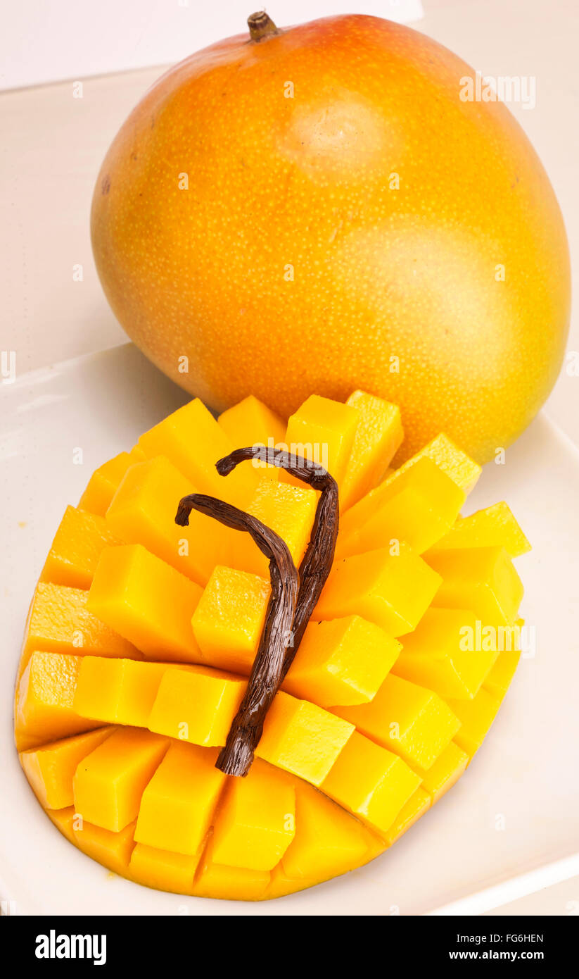 Mango and vanilla Stock Photo - Alamy