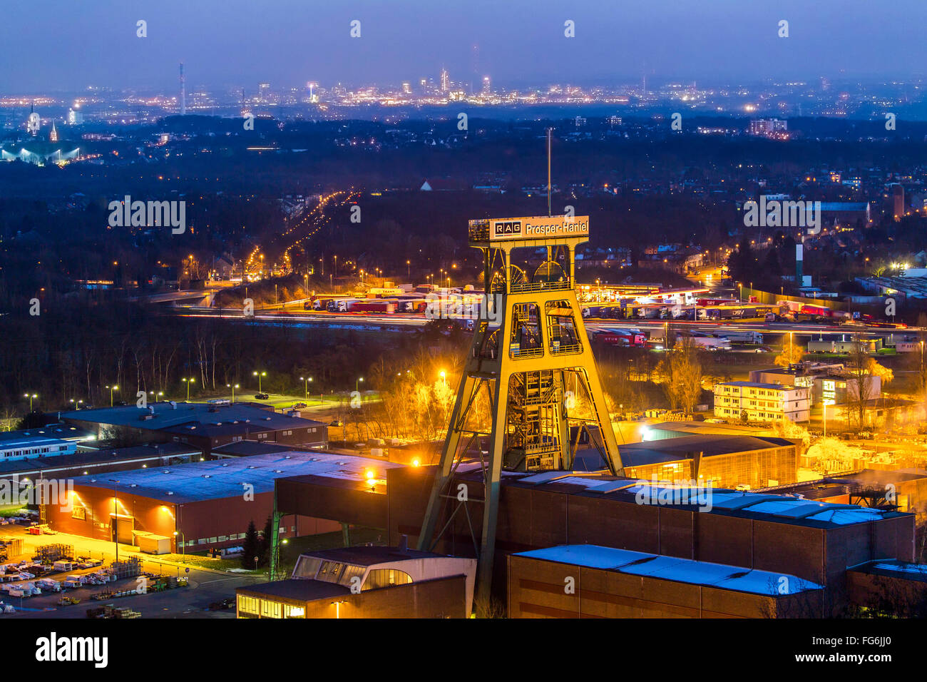 Cola mine Prosper Haniel, in Bottrop, Germany, Winding tower, last mine ...