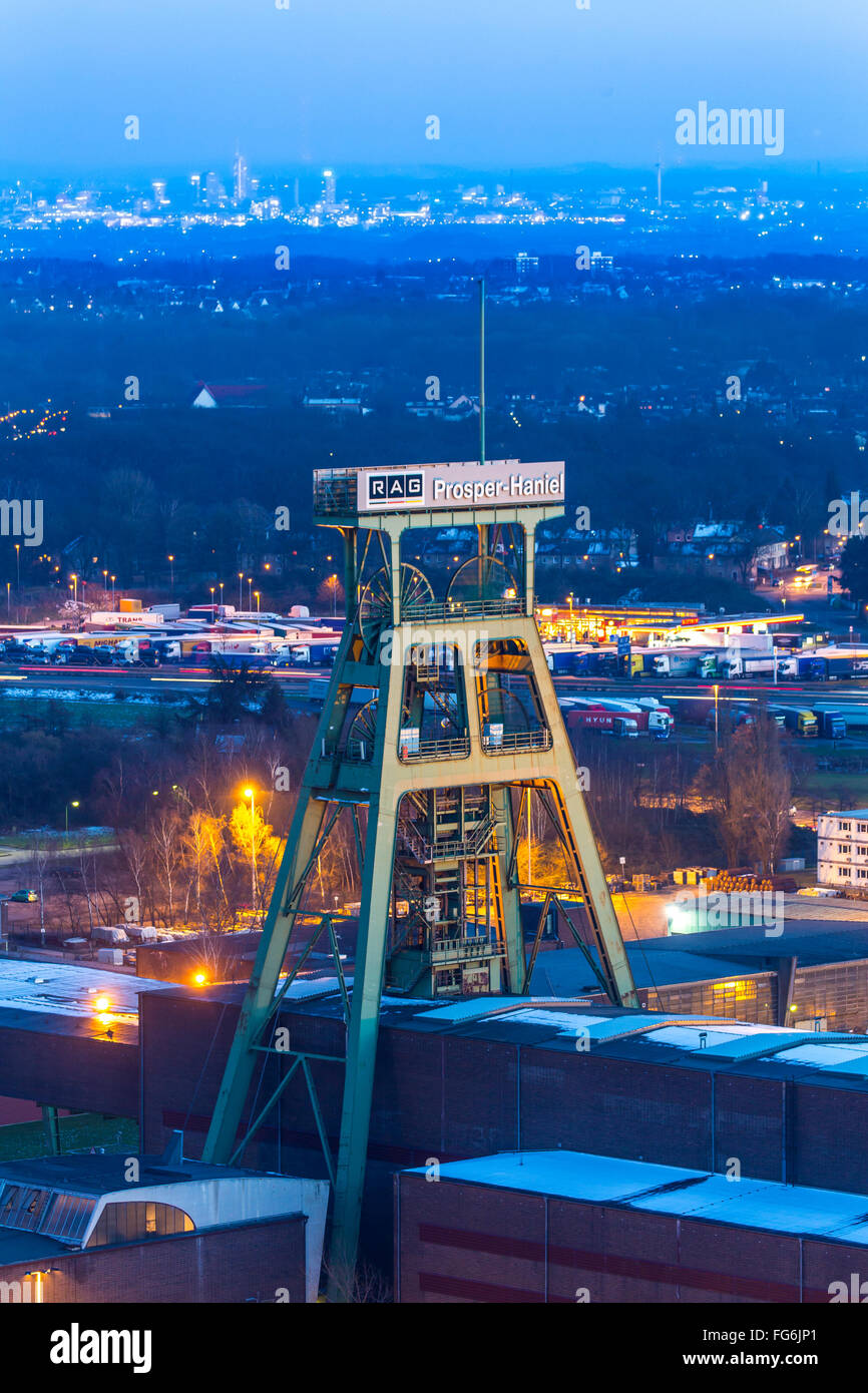 Cola mine Prosper Haniel, in Bottrop, Germany, Winding tower, last mine ...