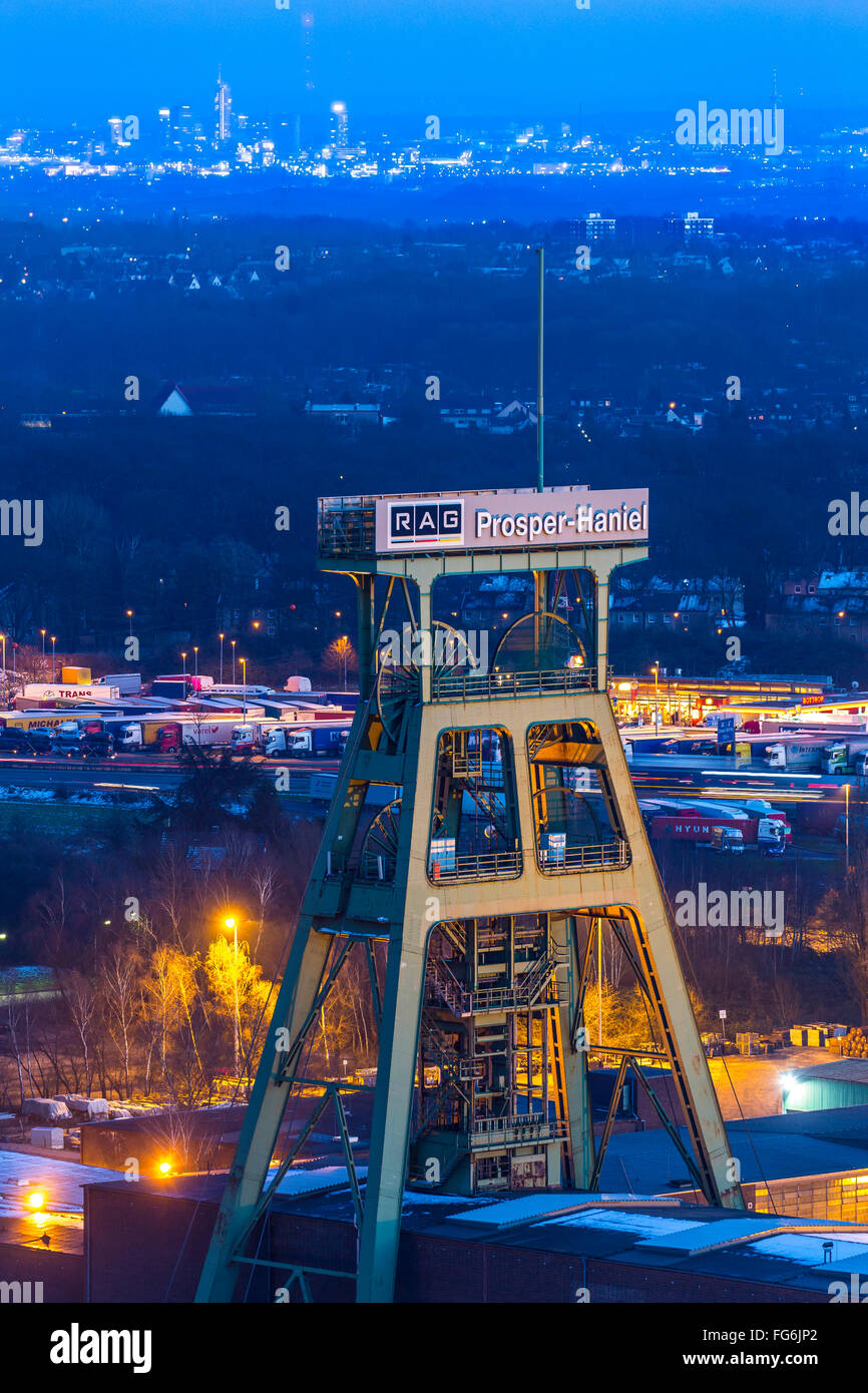 Cola mine Prosper Haniel, in Bottrop, Germany, Winding tower, last mine ...