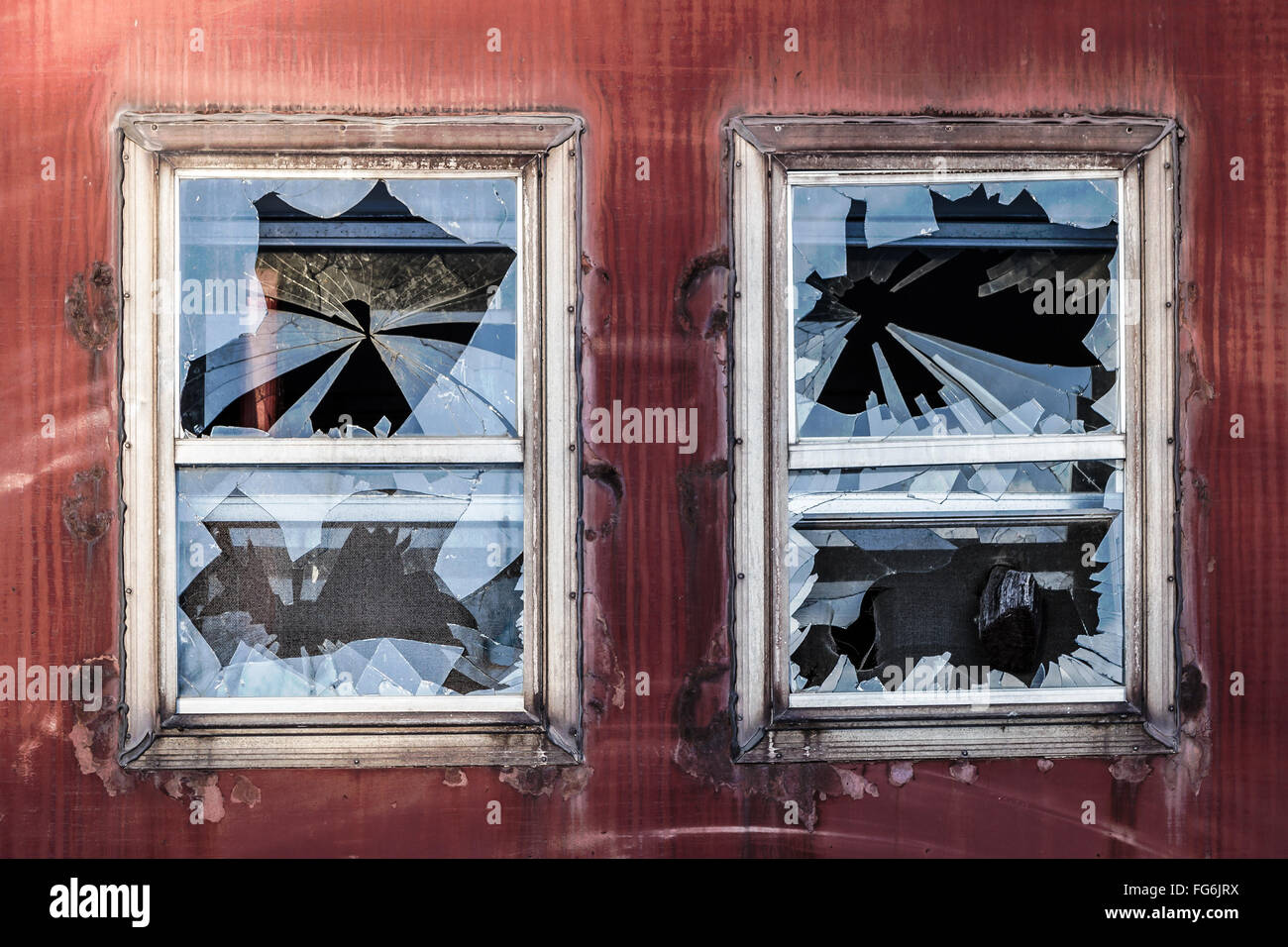 Broken train windows hi-res stock photography and images - Alamy