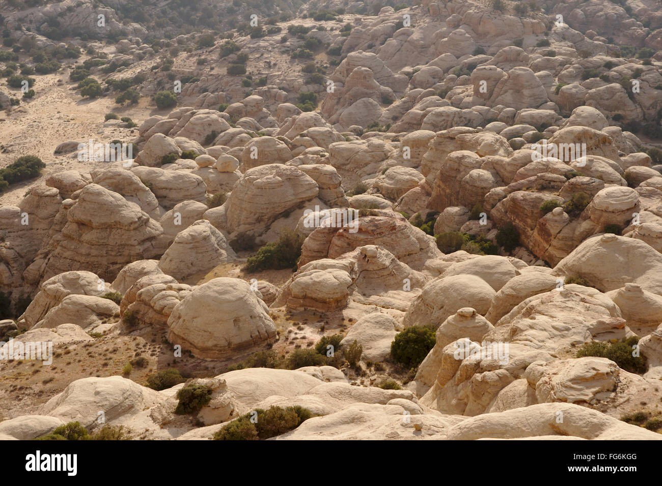 Rock formations in Dana Biosphere Reserve, Jordan Stock Photo - Alamy