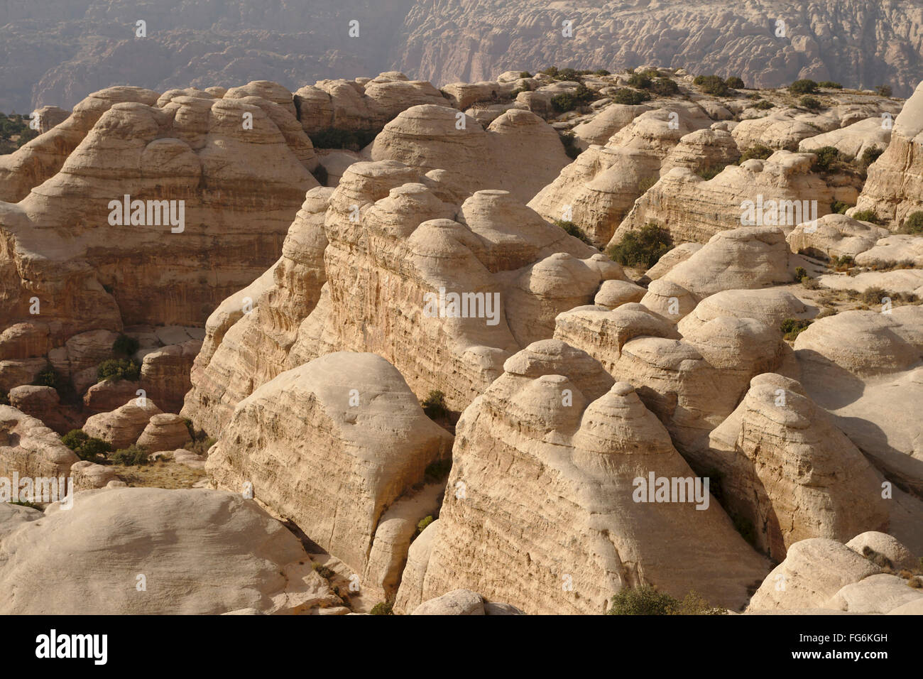 Rock formations in Dana Biosphere Reserve, Jordan Stock Photo - Alamy