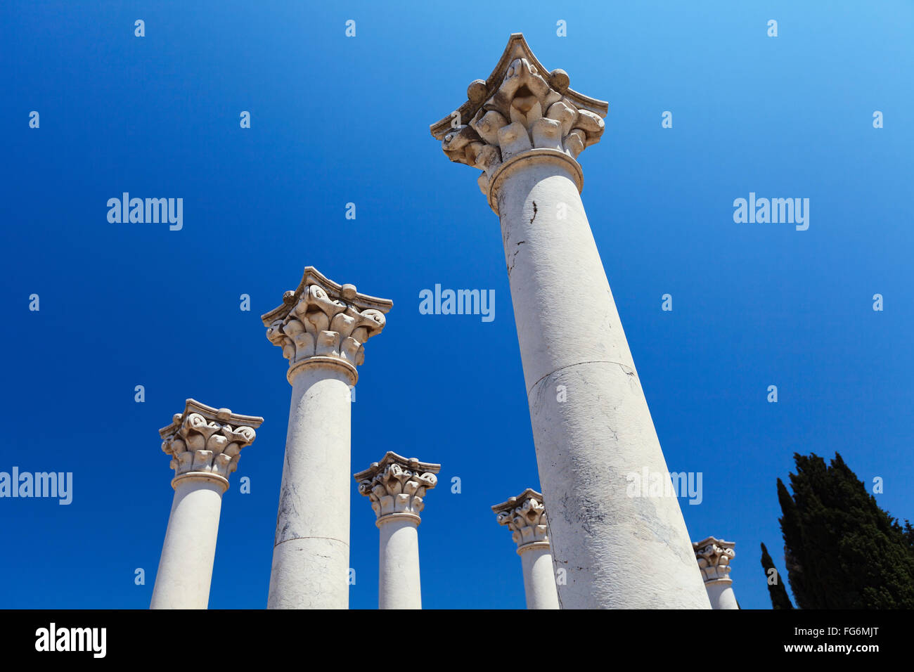 Columns and ruins at Asklipion; Kos, Greece Stock Photo - Alamy