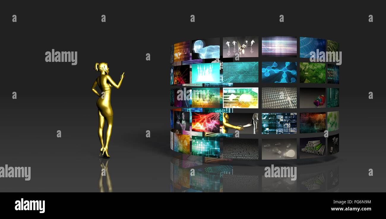 Video Technology Reaching Images and Content Streaming Digital Stock ...
