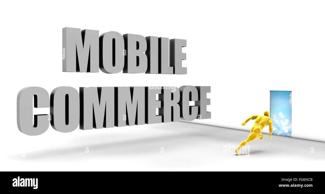 Mobile Commerce as a Fast Track Direct Express Path Stock Photo - Alamy