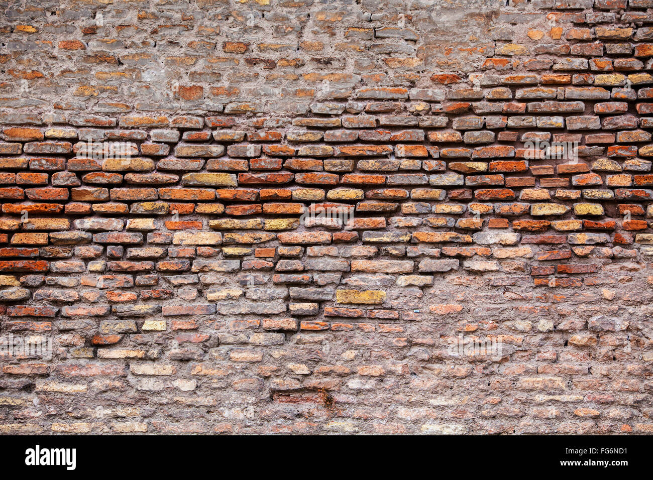Weathered brick wall; Rome, Italy Stock Photo - Alamy