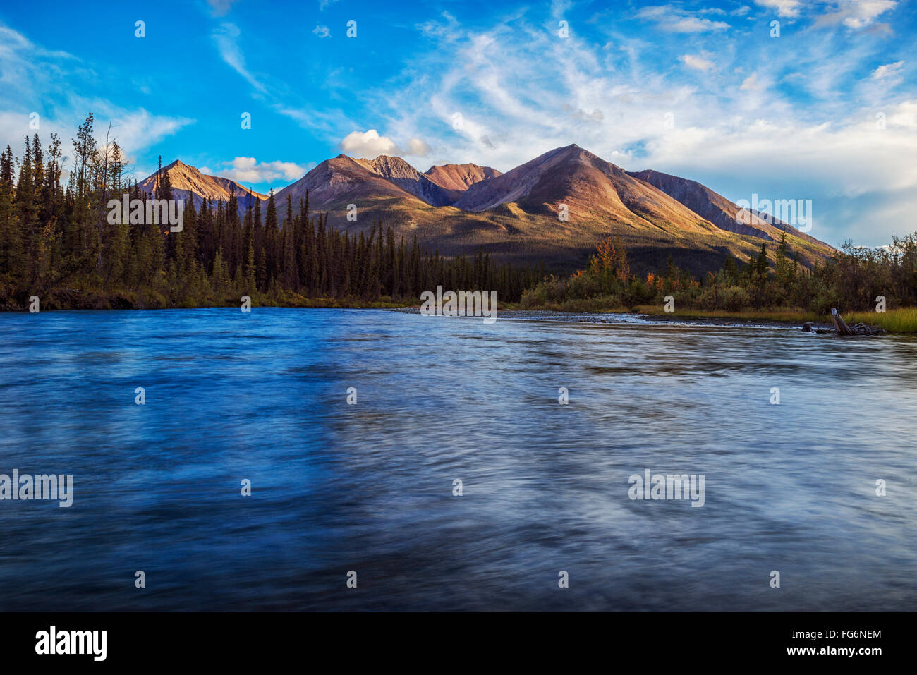 An unnamed peak along the Lapie River along the South Canol Road; Yukon ...