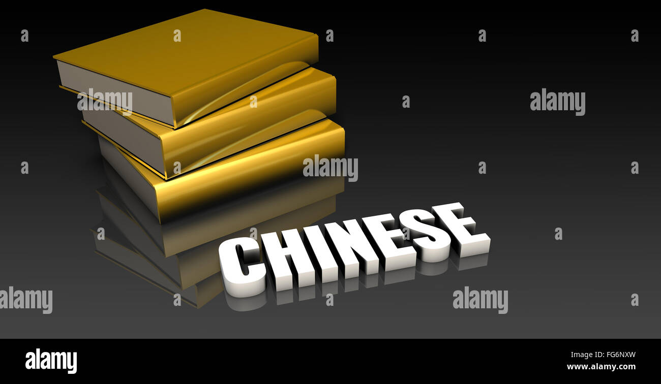 Chinese Subject with a Pile of Education Books Stock Photo - Alamy