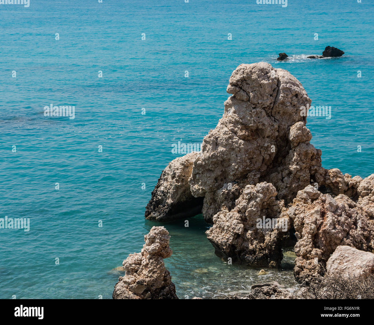 Rocks in the sea off the coast of Cyprus Stock Photo - Alamy