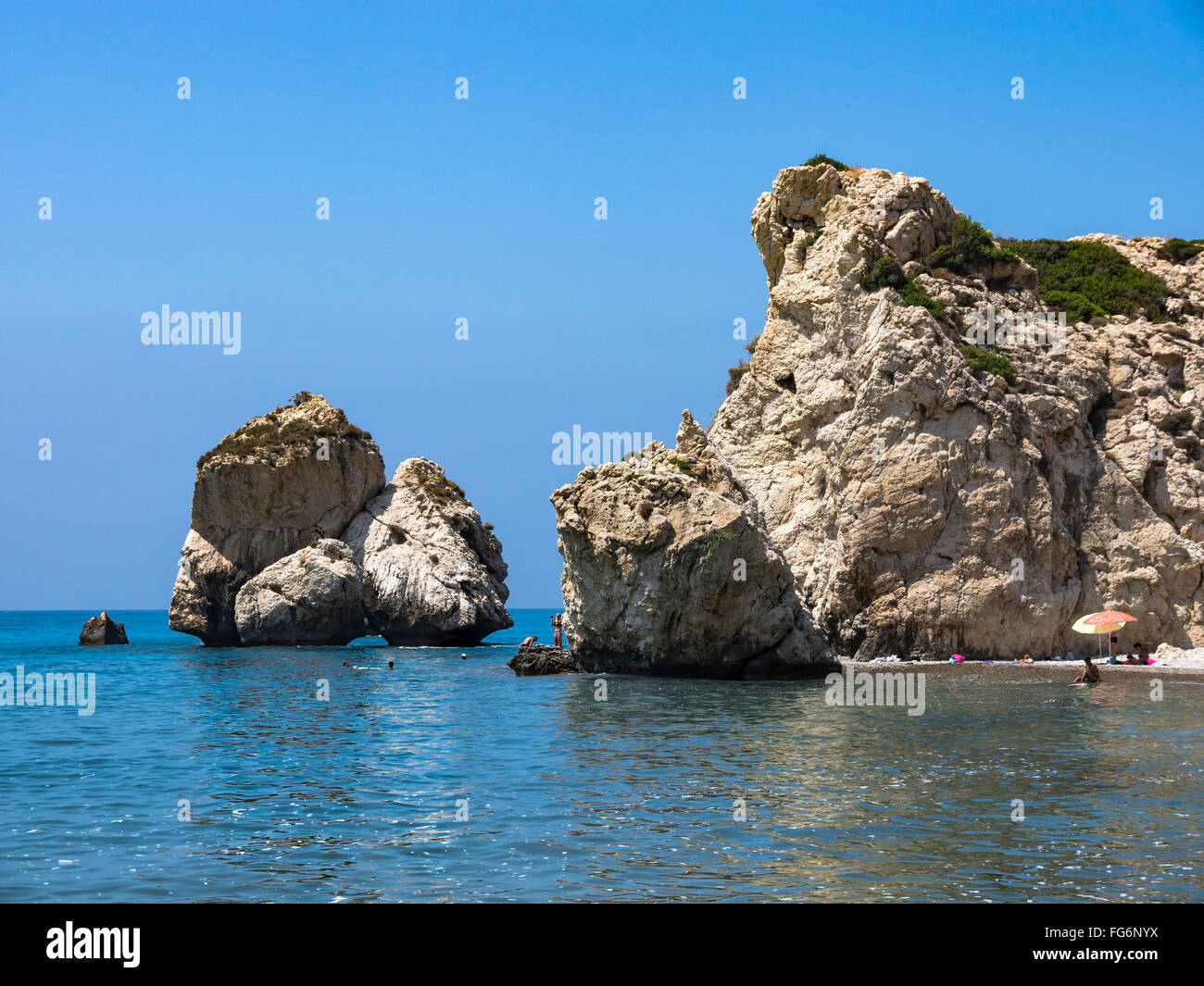 Aphrodite's Rock, known locally as Petra tou Romiou. The birthplace of ...