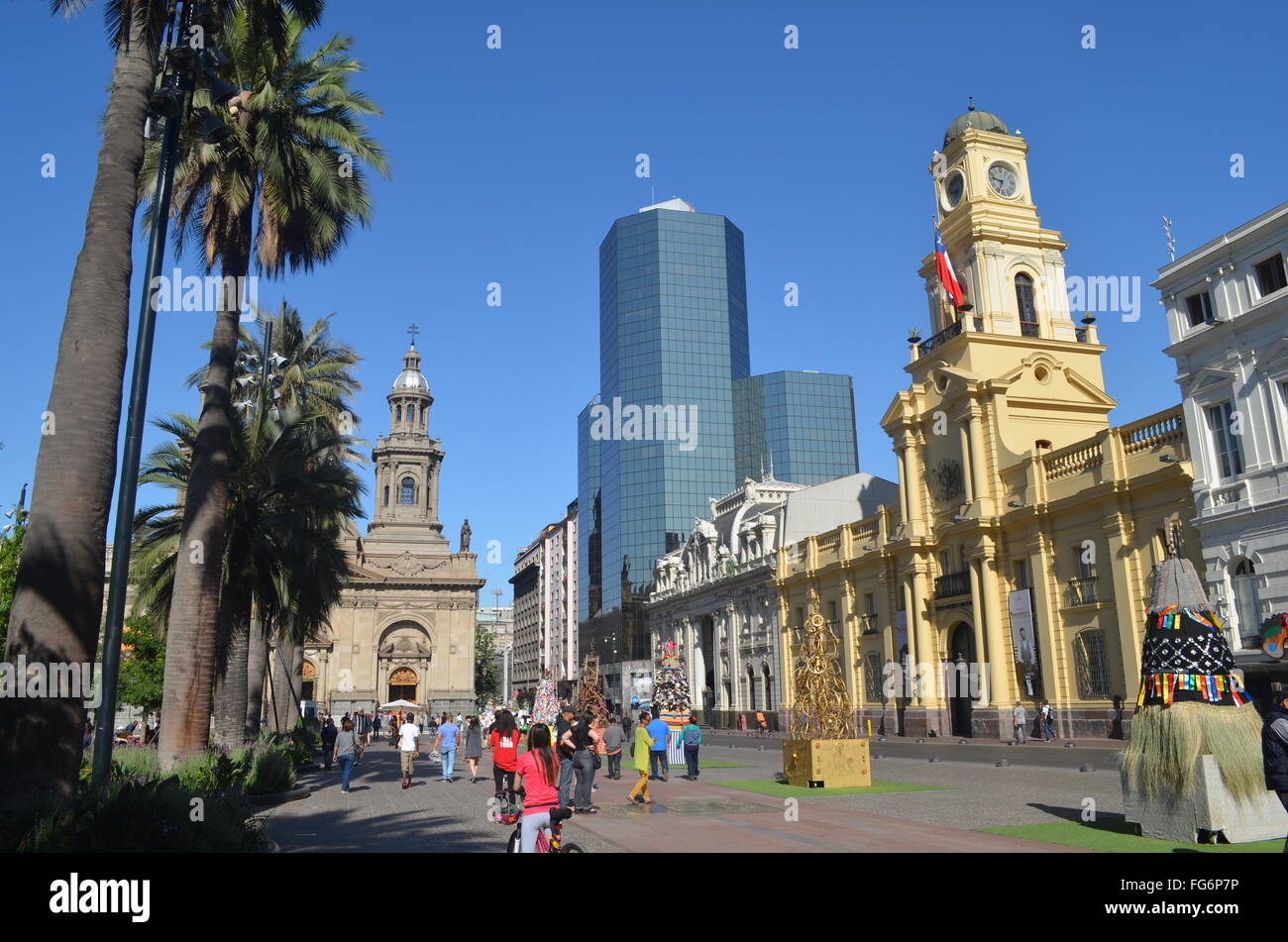 The Metropolitan Cathedral of Santiago, Chile Stock Photo - Alamy