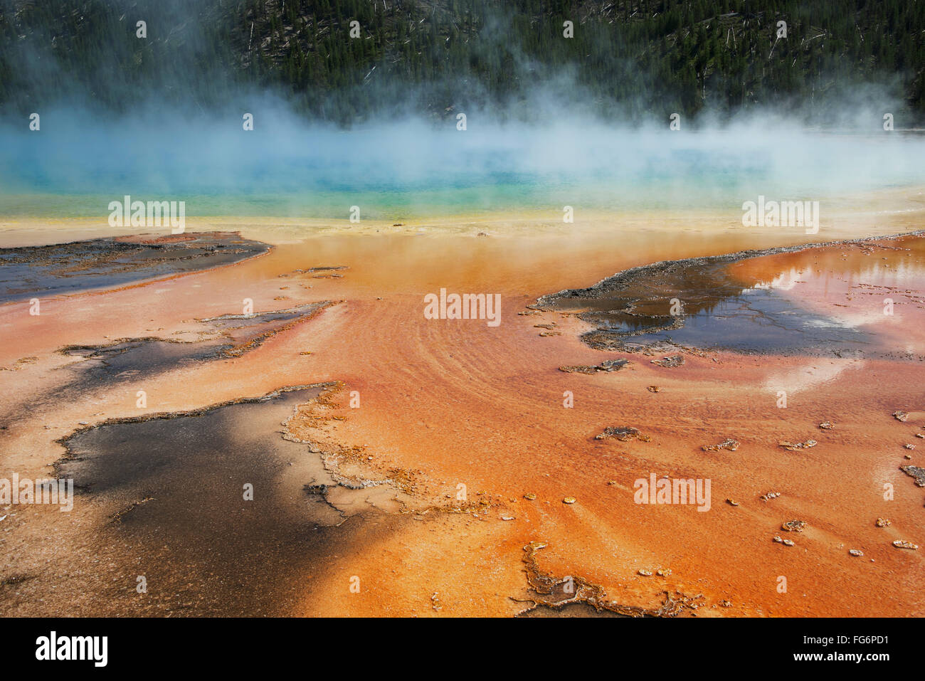 Yellowstone sulphur pools hi-res stock photography and images - Alamy