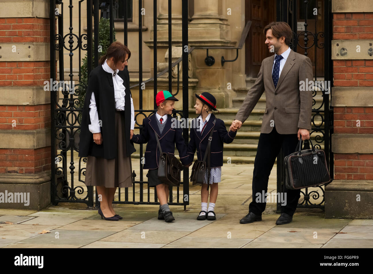 Uk school uniform family hi-res stock photography and images - Alamy