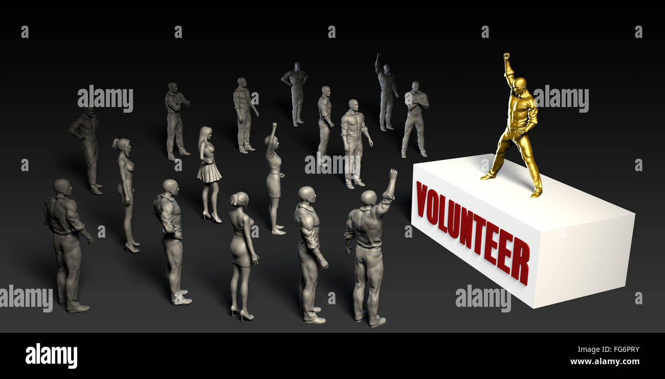 Volunteer Fight For and Championing a Cause Stock Photo - Alamy