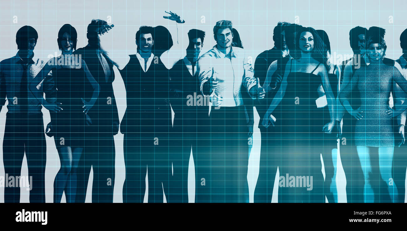 Motivated Workforce and Staff Employees Smiling Art Stock Photo - Alamy