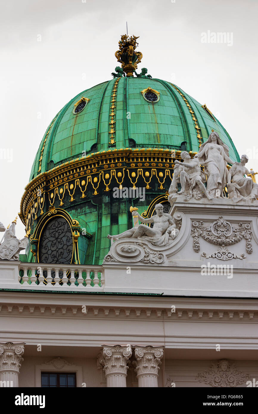 Green dome of Hofburg Palace; Vienna, Austria Stock Photo - Alamy