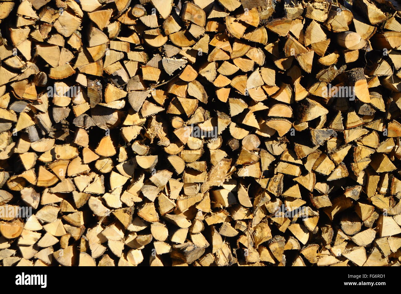 Close up of wood stock for winter Stock Photo - Alamy
