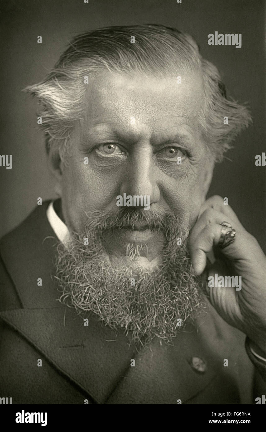 EDWIN ARNOLD (1832-1904). /nBritish poet and journalist. Photograph by ...