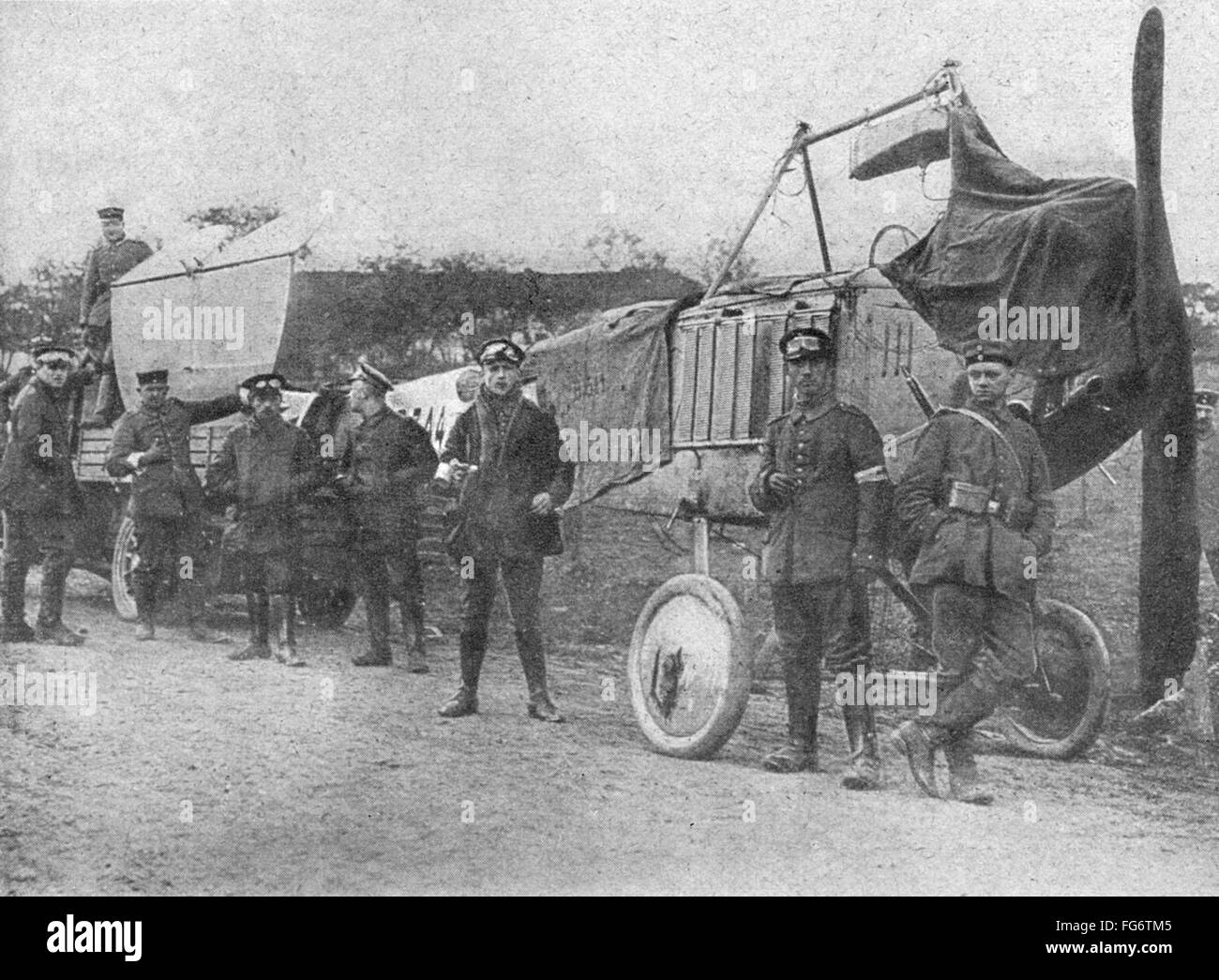 WORLD WAR I: AVIATORS, 1914. /nGerman aviators on the Western Front ...