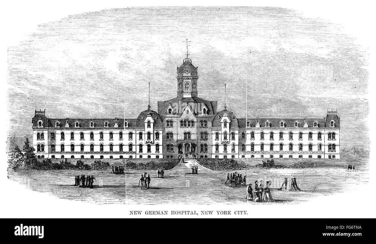 NEW YORK: HOSPITAL, 1867. /nGerman hospital, now the Lenox Hill ...