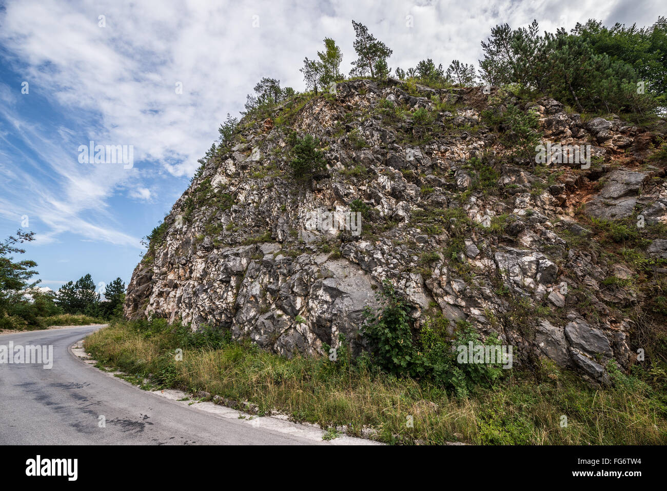 Road to Trebevic mountain in Sarajevo city, Bosnia and Herzegovina ...