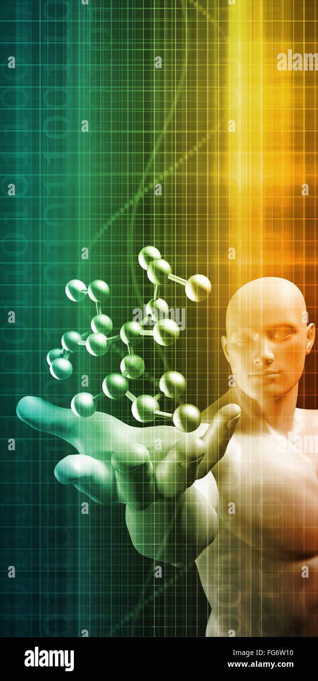 Science Abstract with Atom or Molecule Research Art Stock Photo - Alamy