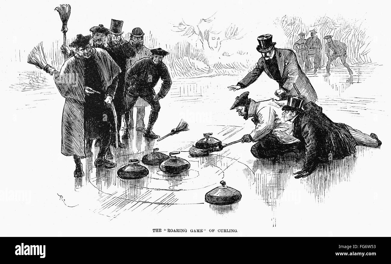 CALEDONIAN GAMES, 1890. /n'The "Roaring Game" of Curling' at the ...