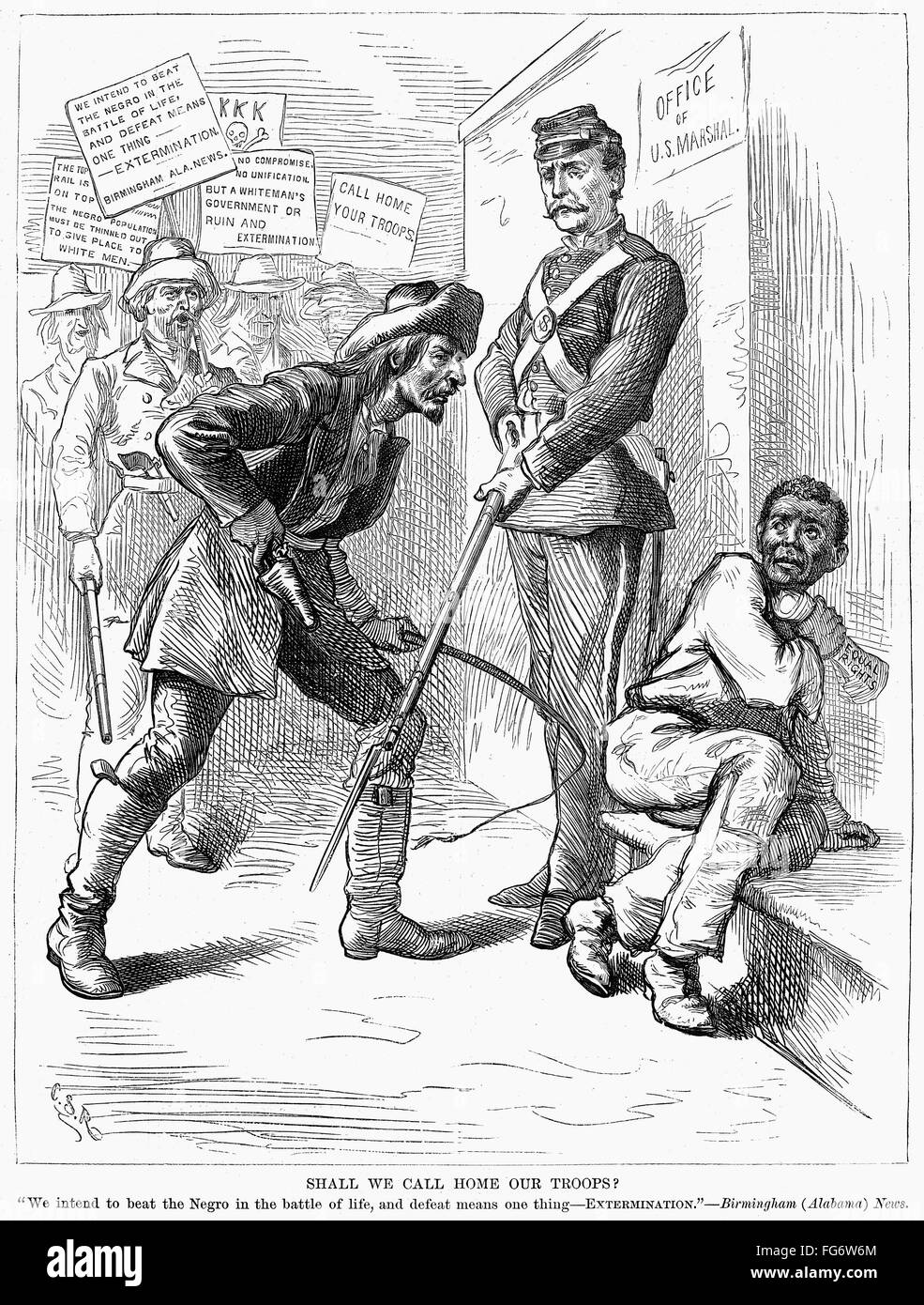 Reconstruction Political Cartoon Kkk