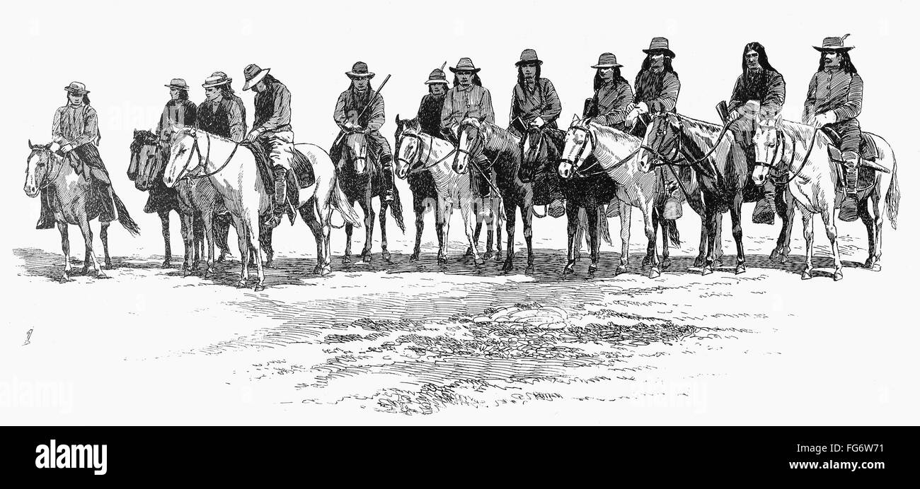 CHEYENNE SCOUTS, 1891. /nA group of Cheyenne Native American scouts ...