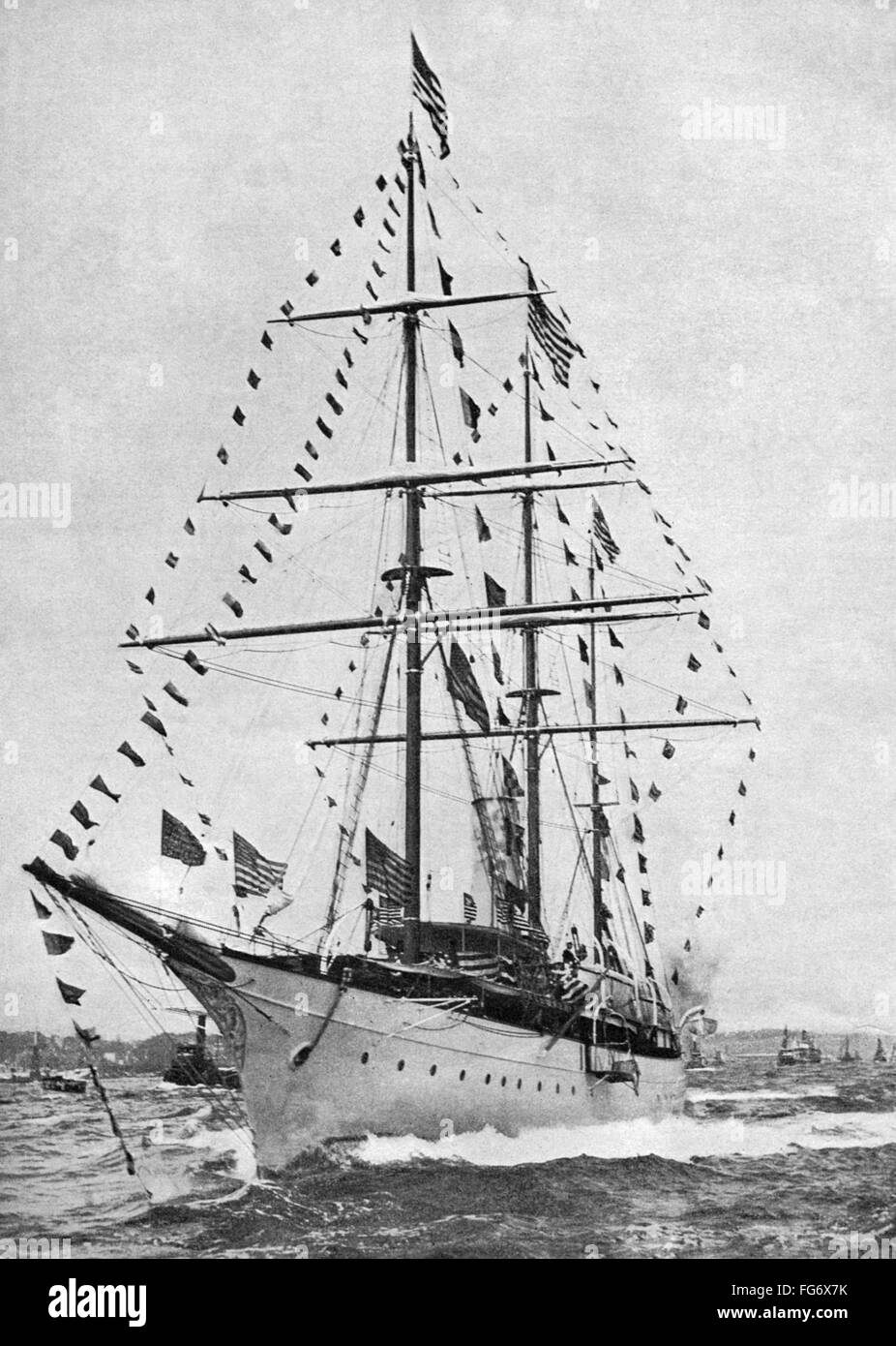 STEAM YACHT, 1898. /nSteam yacht, 'Eleanor,' owned by Colonel Oliver ...