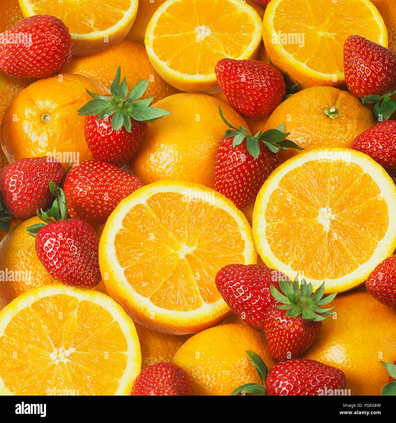 Oranges and strawberries; Toronto, Ontario, Canada Stock Photo - Alamy